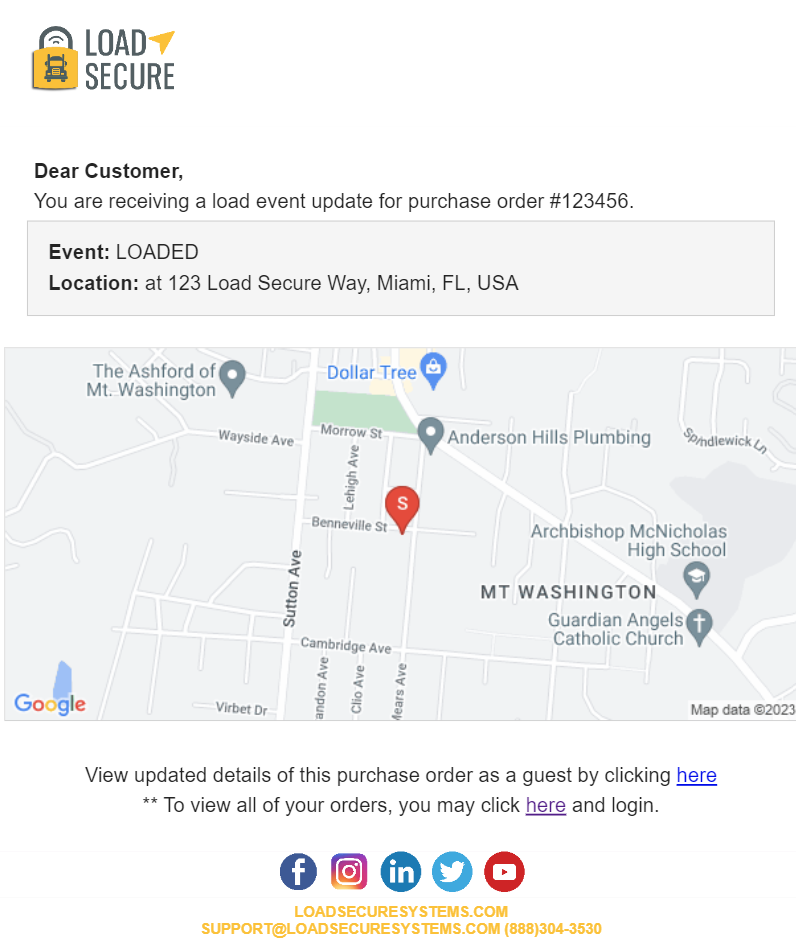 Shipment Location Tracking - Load Secure Systems